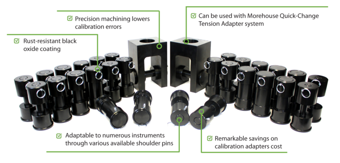 Tensile Force Calibration Adapters - 1 Set for Multiple Uses